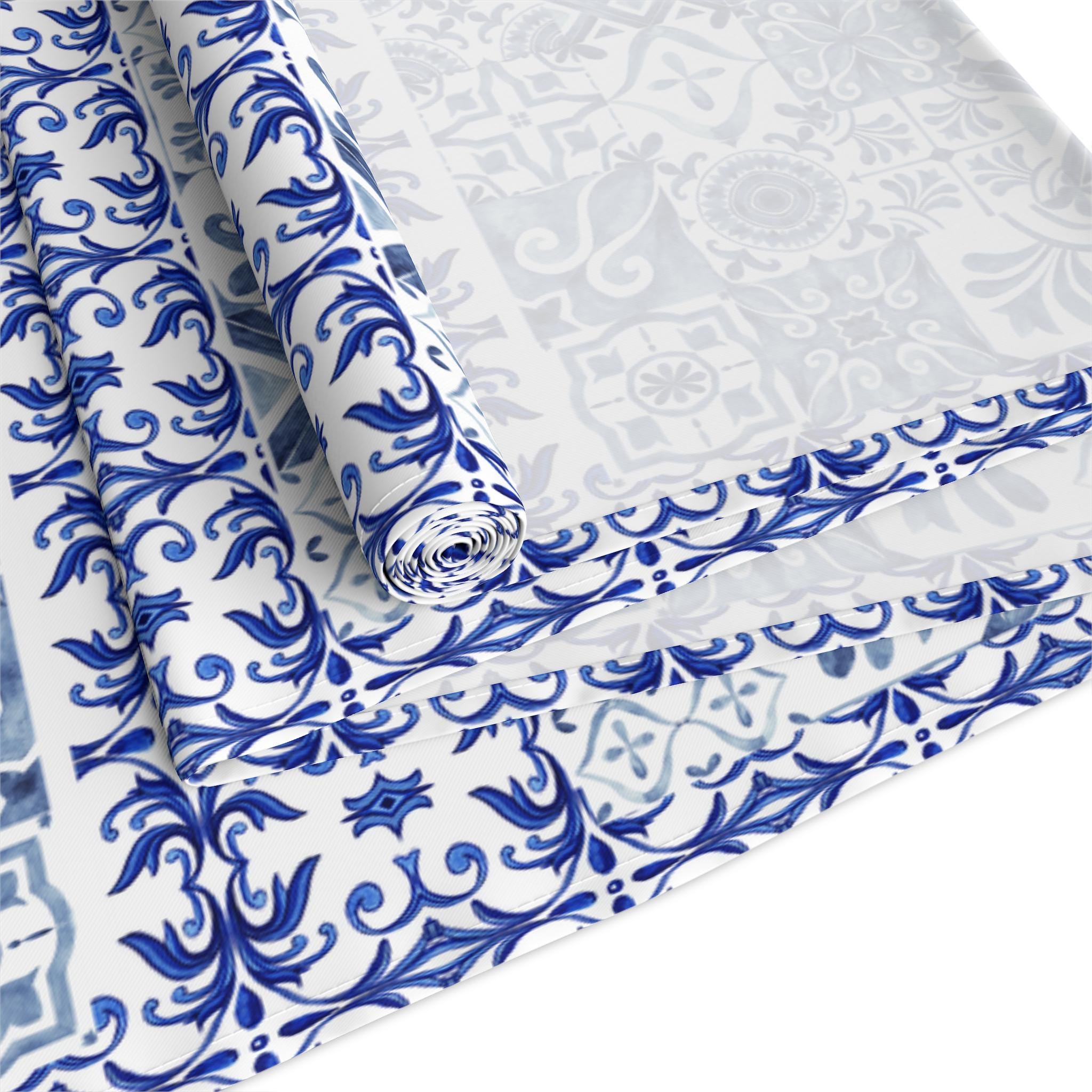 Portuguese Blue and White Table Runner Azulejo Tile Table Runner ...