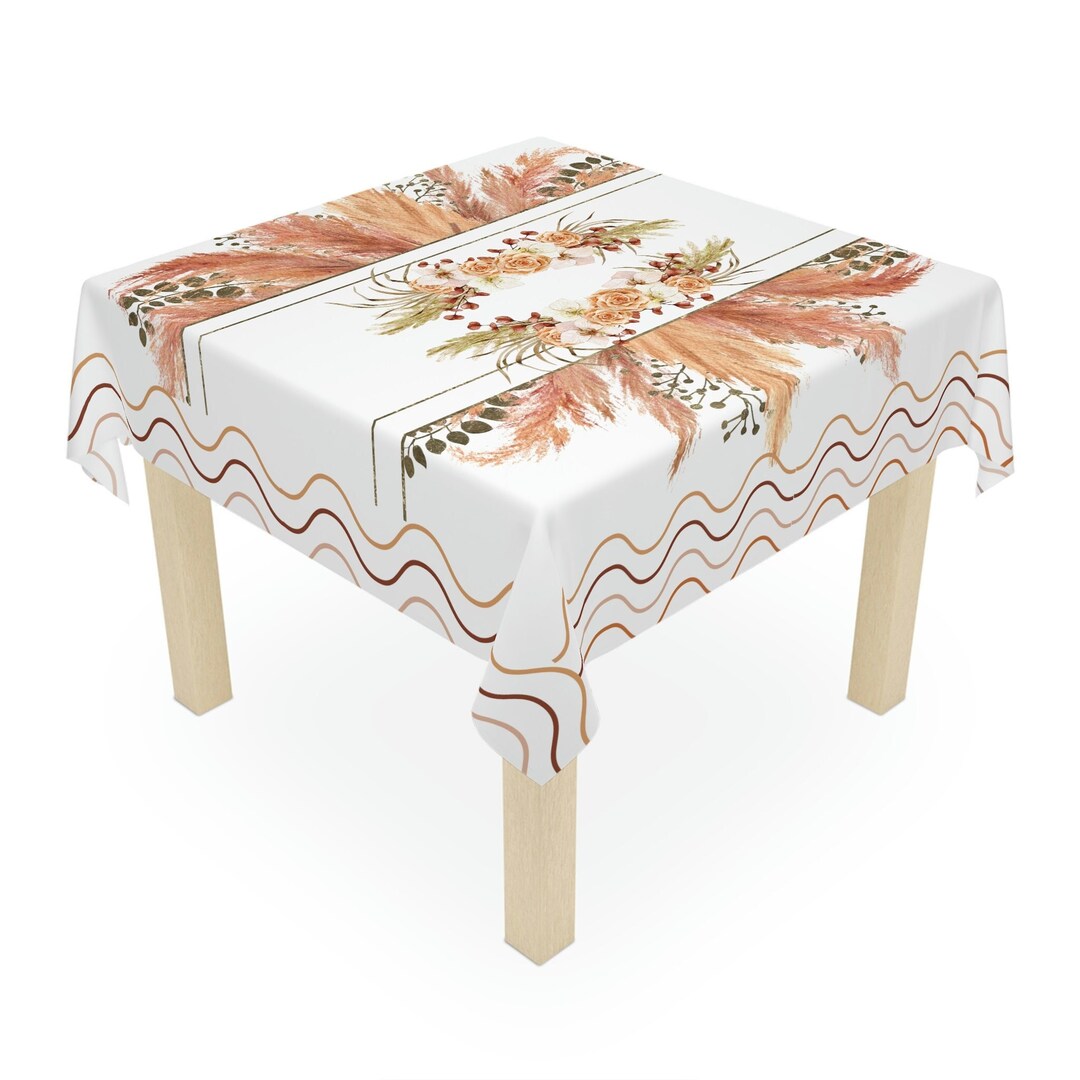 Boho Tablecloth Boho Modern Farmhouse Table Linen Boho Style - Etsy