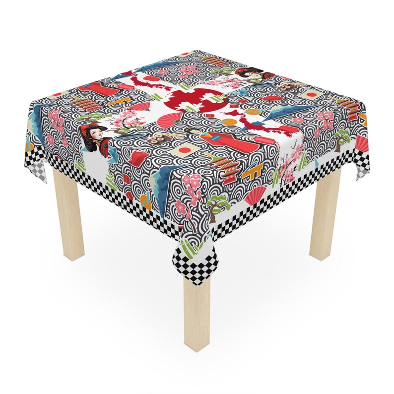 Japanese Tablecloth Geisha Table Cloth Japan Cultural Table Decor Japan ...