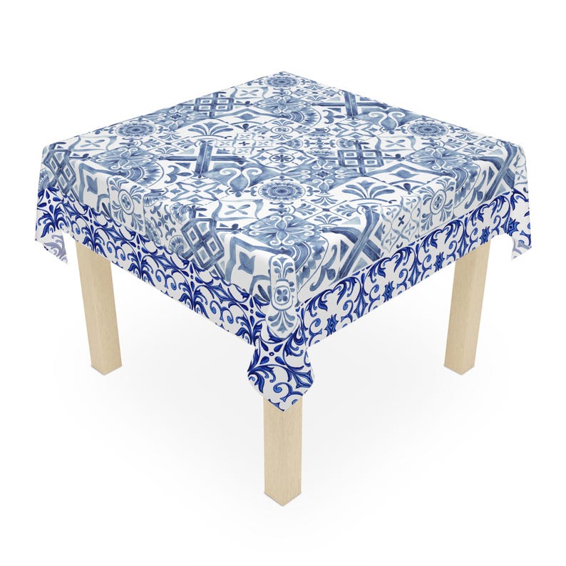 Portuguese Blue and White Tablecloth Traditional Portugal Table Cloth ...
