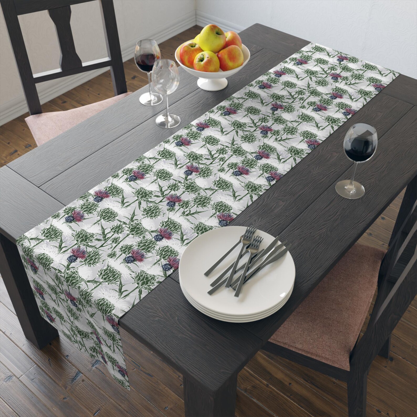 Scottish Thistle Table Runner Wildflower Table Decor Thistle Home ...