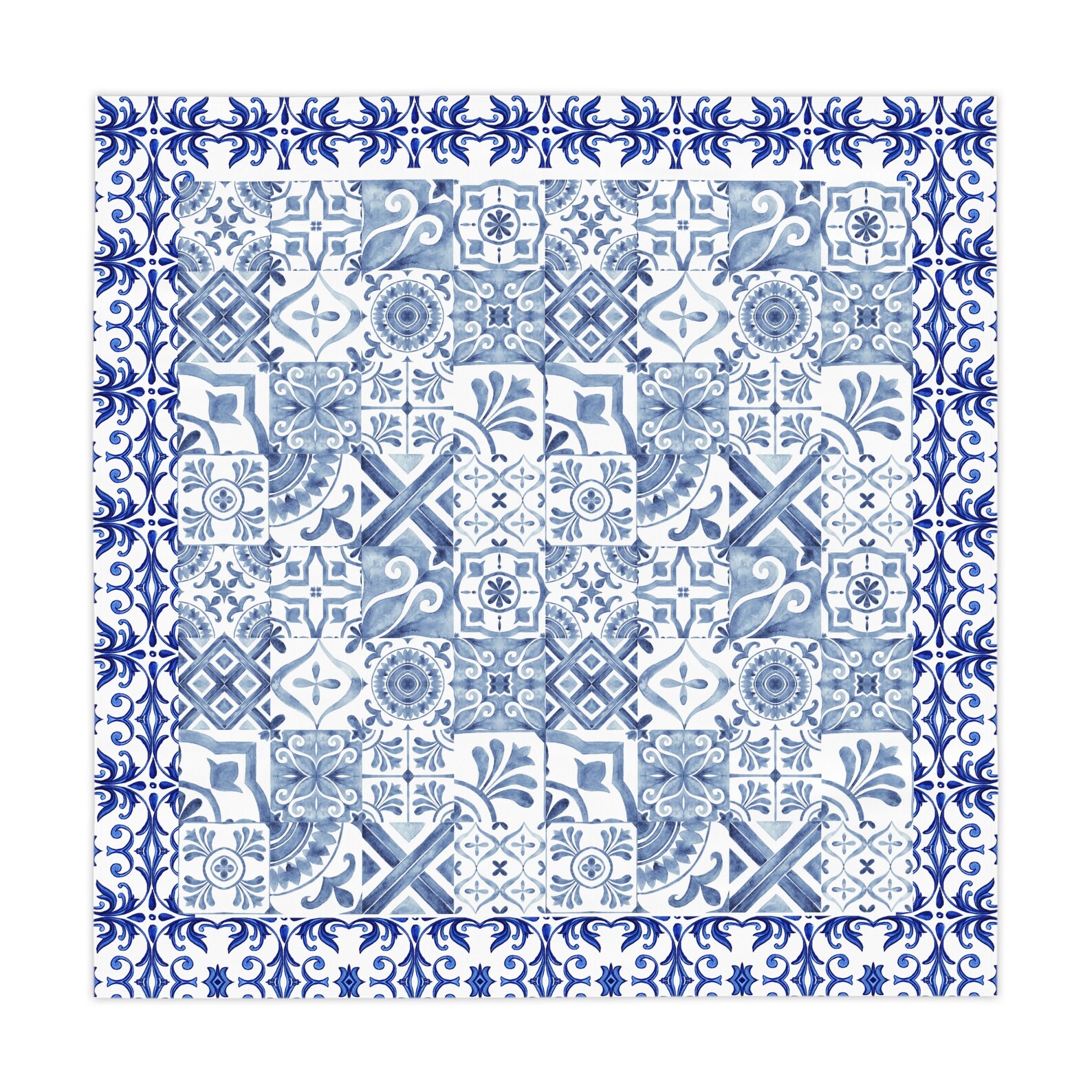 Portuguese Blue and White Tablecloth Traditional Portugal Table Cloth ...