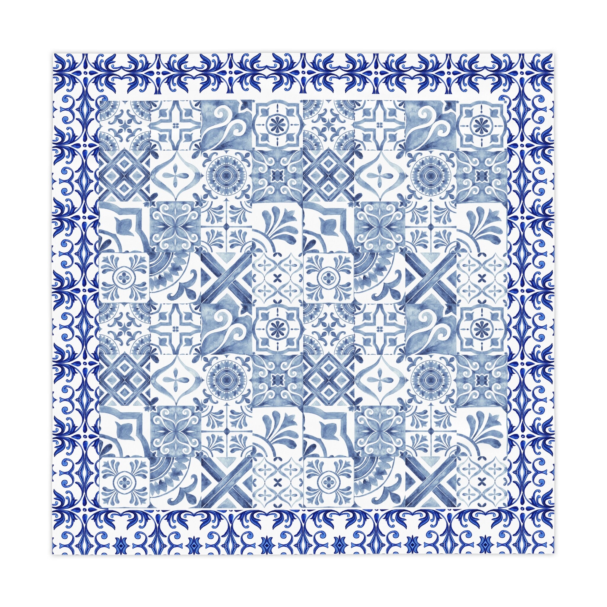 Portuguese Blue and White Tablecloth Traditional Portugal Table Cloth ...