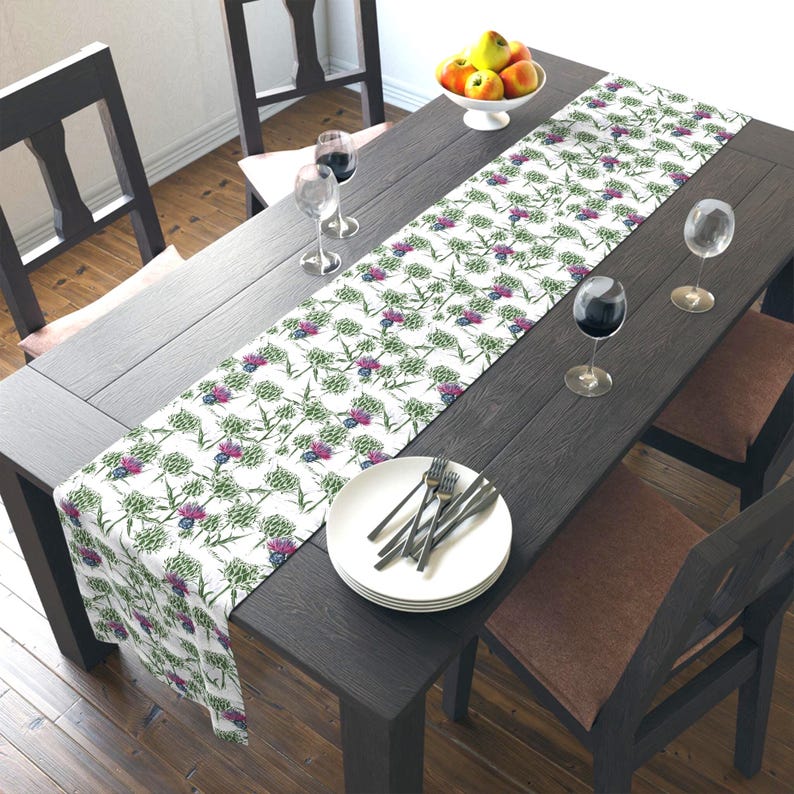 Scottish Thistle Table Runner Wildflower Table Decor Thistle Home ...