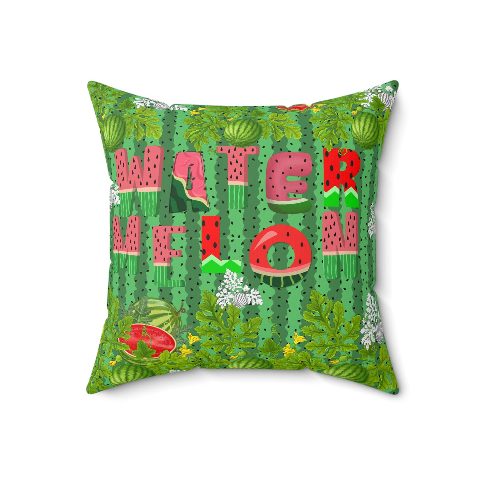 Watermelon Fruit Throw Pillow Watermelon Tapestry Cushion Watermelon ...