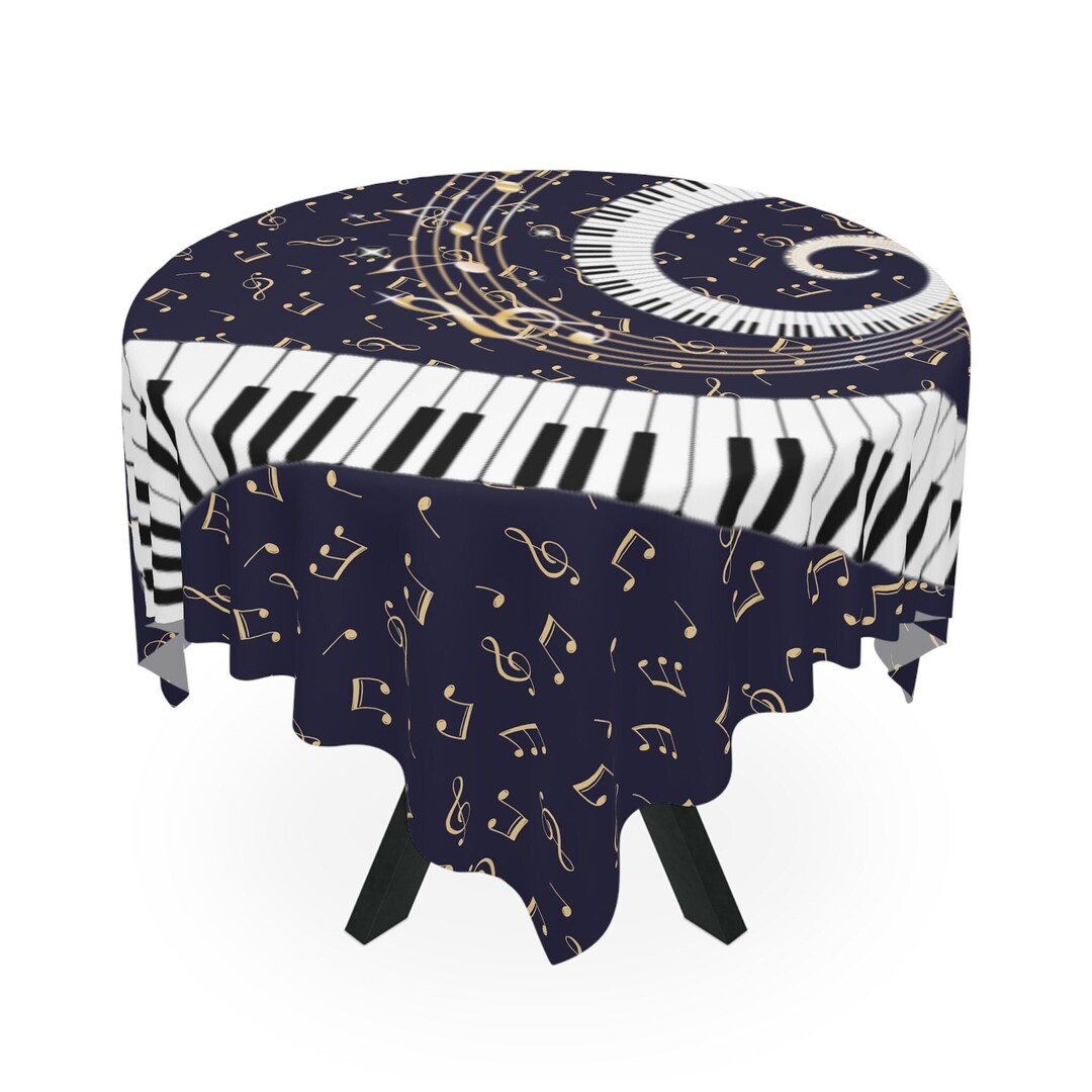 Music Tablecloth Musical Table Cloth Piano Print Tablecloth - Etsy