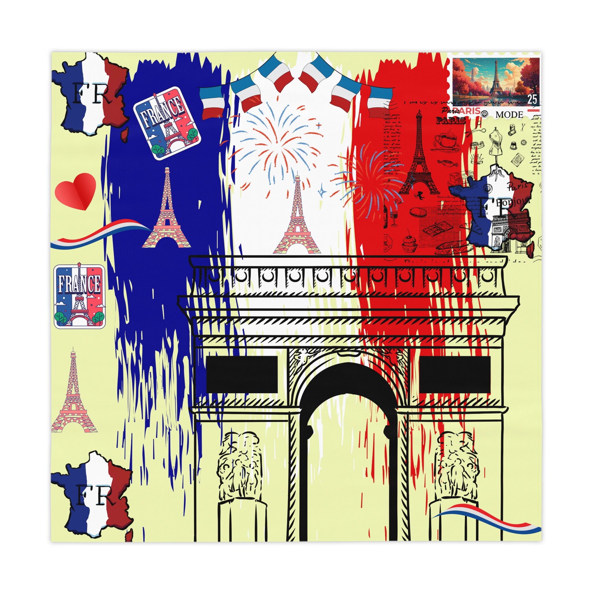 France Tablecloth French Country Table Cloth Paris Decor French ...