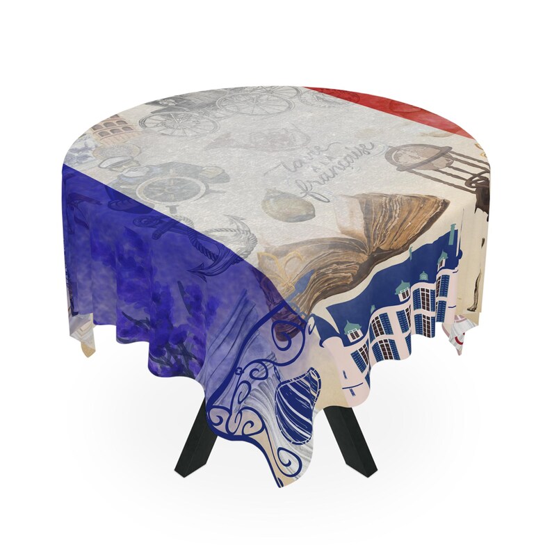 French Flag Tablecloth French Country Tradition Styled Table Cloth ...