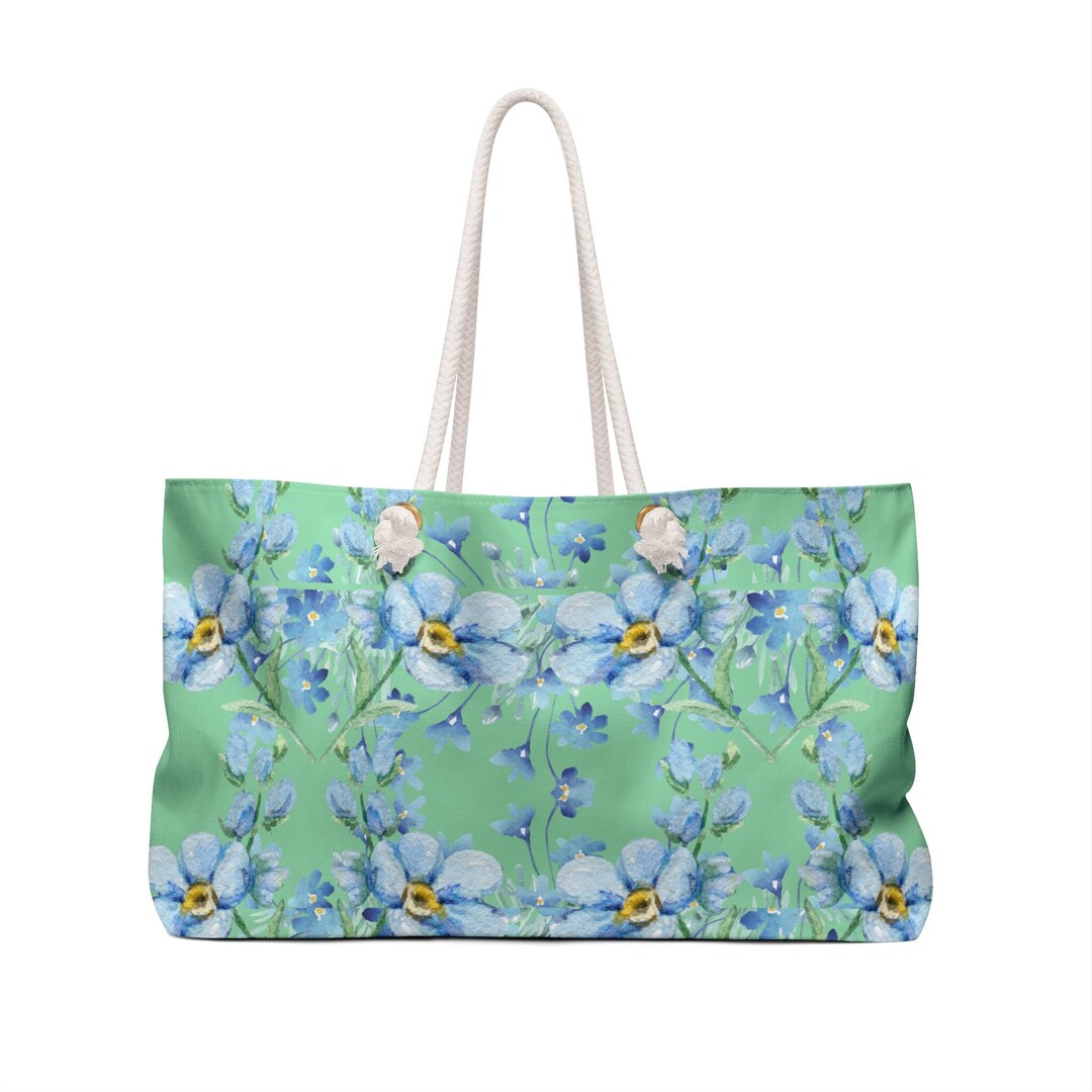 Forget Me Not Weekender Bag Forget Me Not Spring Summer Beach Tote Bag ...