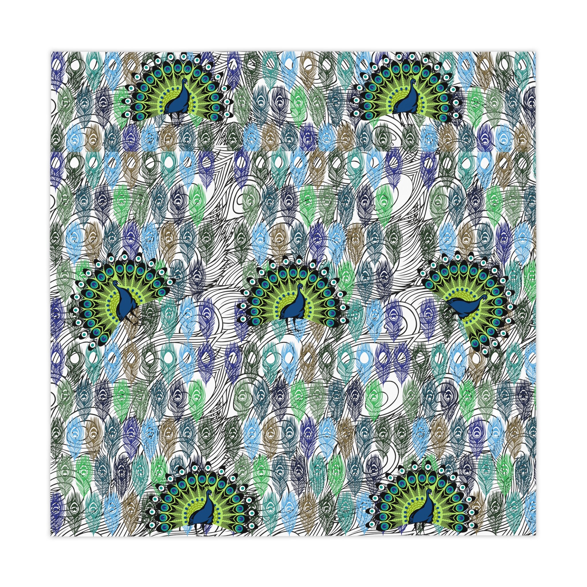 Peacock Tablecloth Peacock Feather Table Cloth Pea Hen Table Cover ...