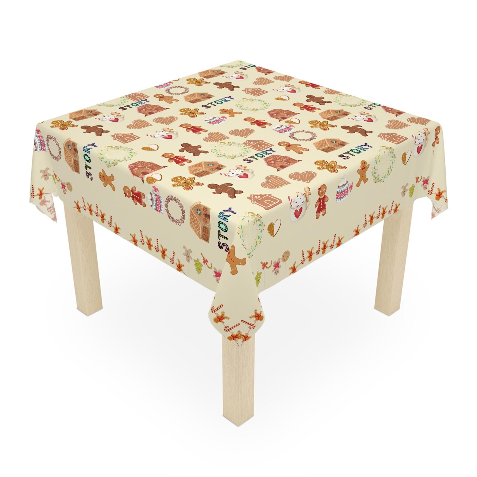 Gingerbread Man Tablecloth Pastry Table Cloth Bake Table Cloth Pastry ...