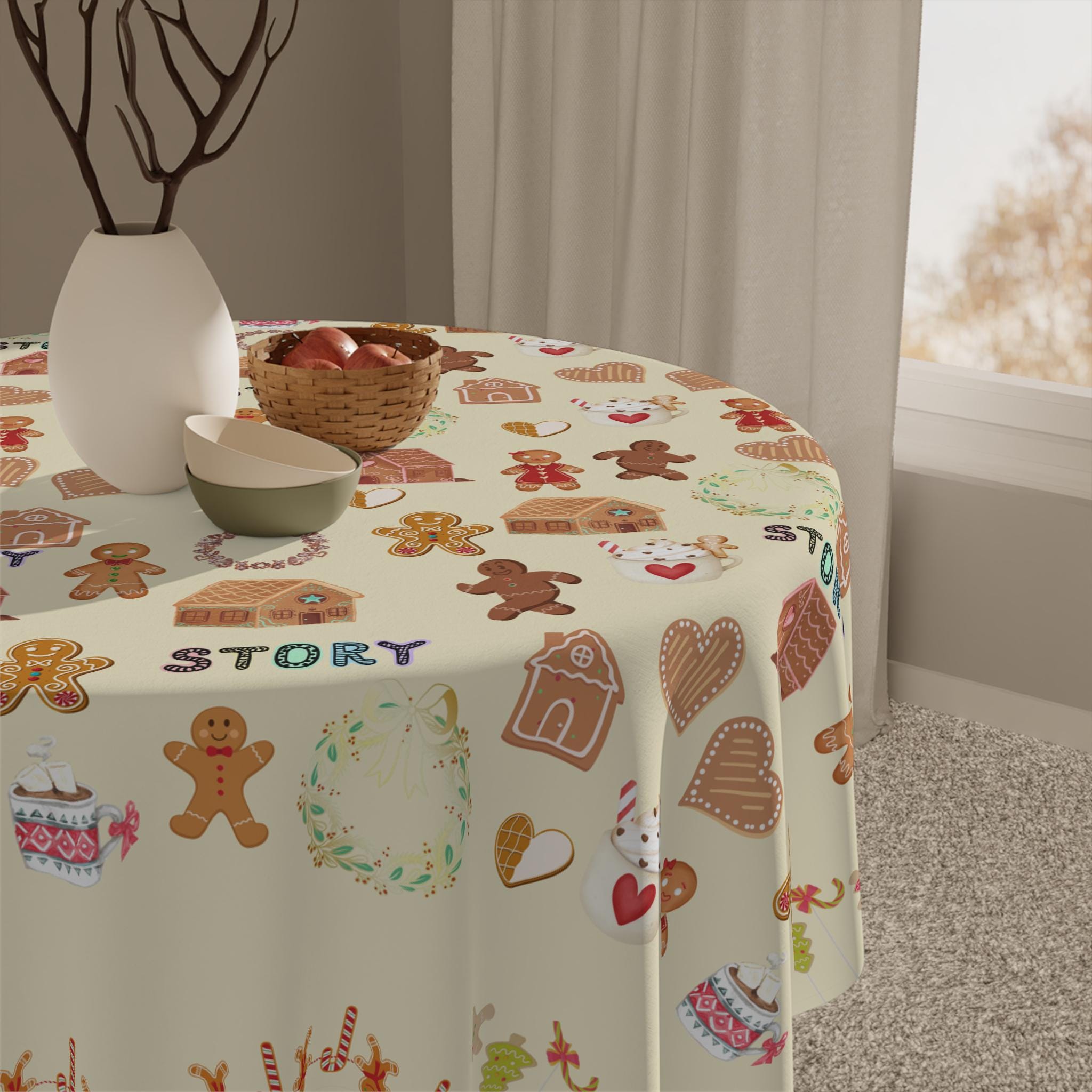 Gingerbread Man Tablecloth Pastry Table Cloth Bake Table Cloth Pastry ...