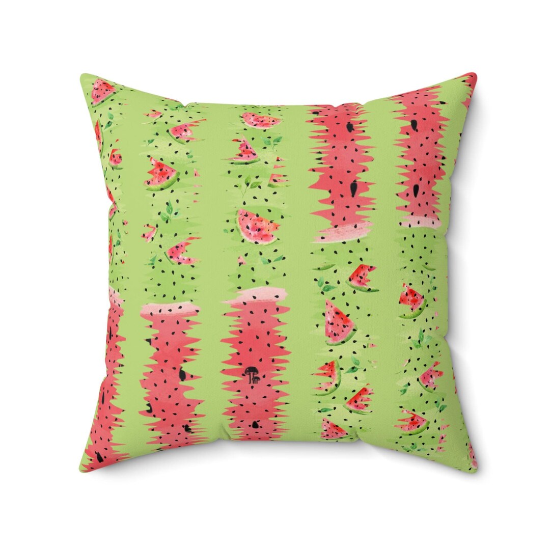 Watermelon Throw Pillow Watermelon Fruit Cushion Melon Summer Home ...