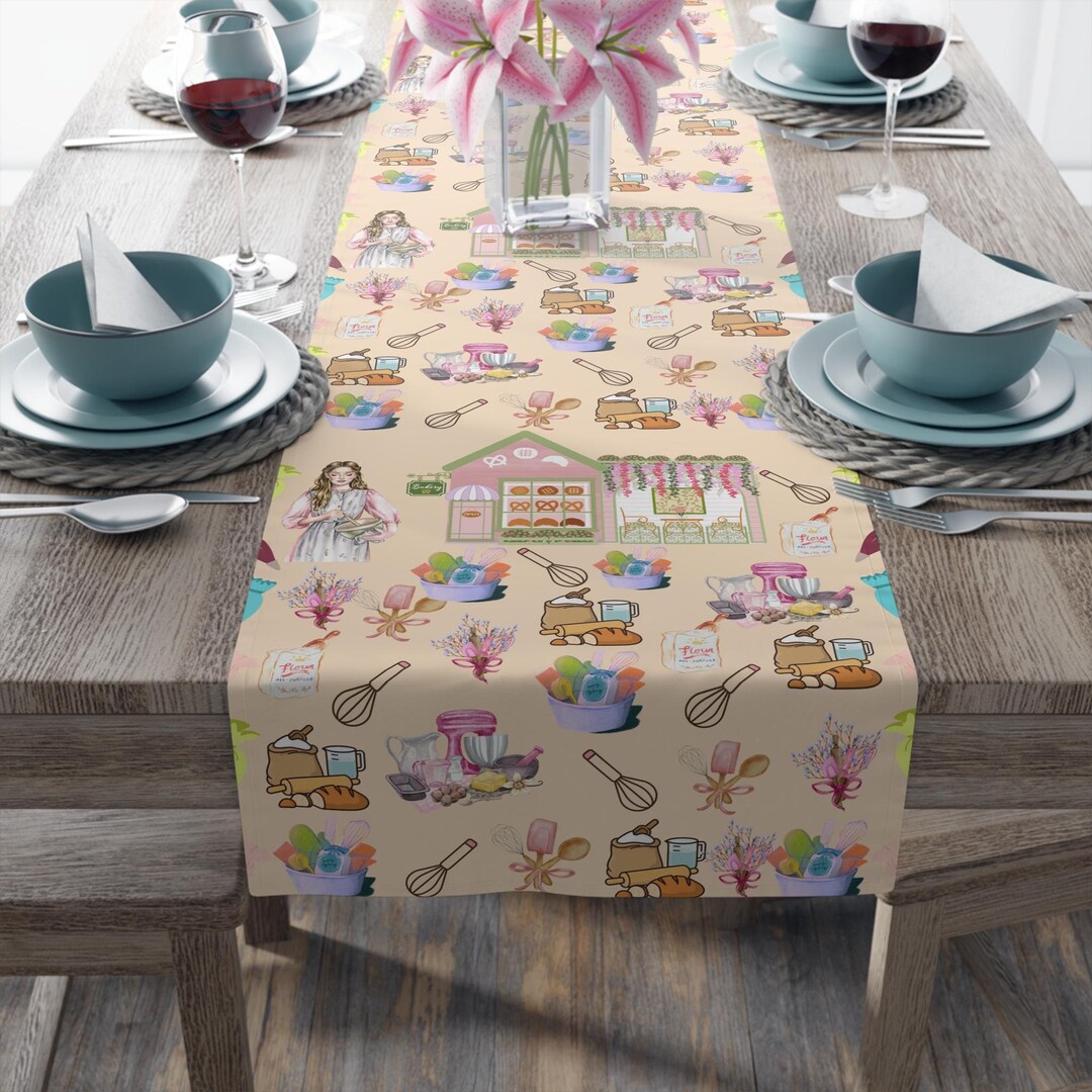 Bake Table Runner, Pastry Bake Off, Bake House Decor, Bakery Party ...