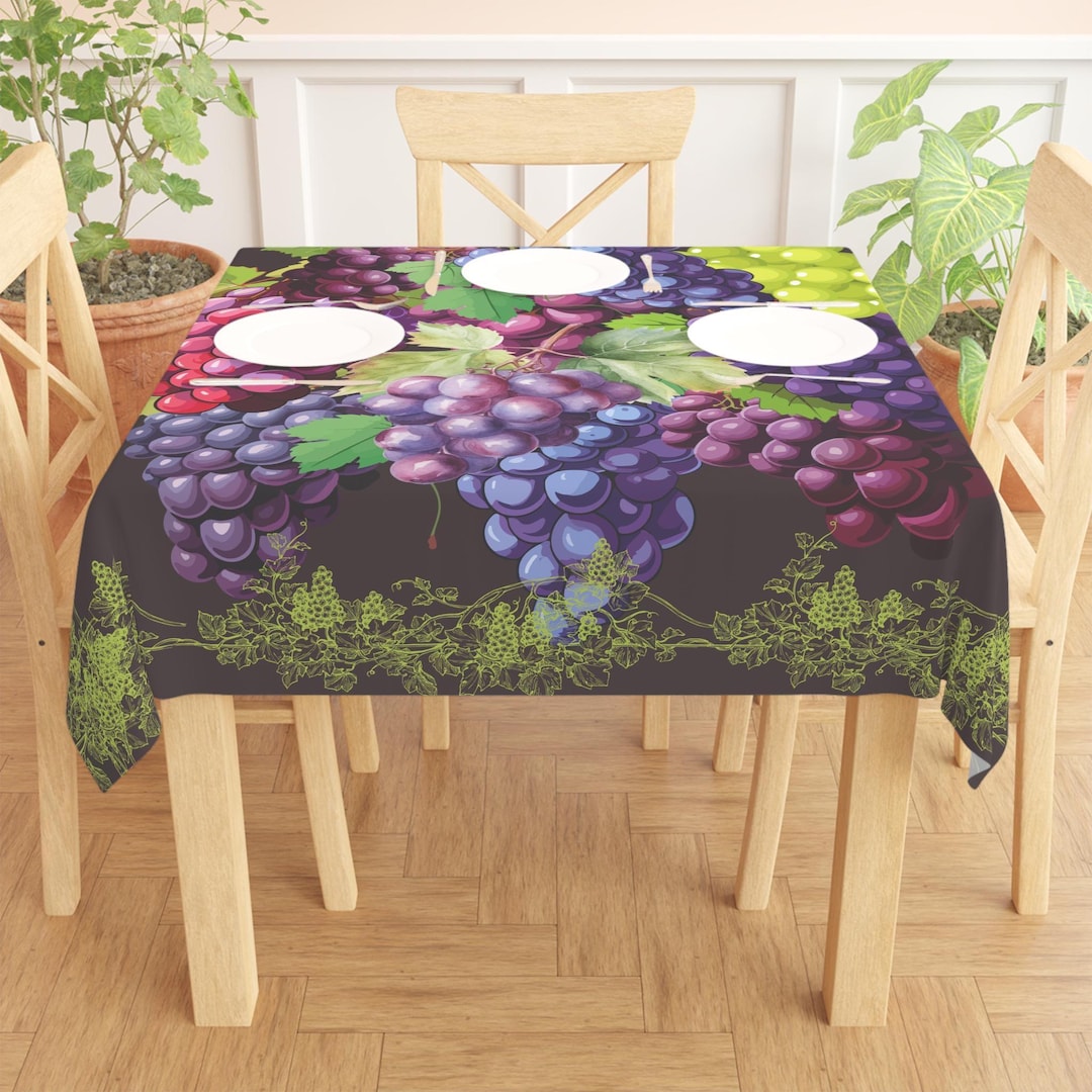 Grapevine Tablecloth Vineyard Grape Table Cloth Mediterrenean Party ...
