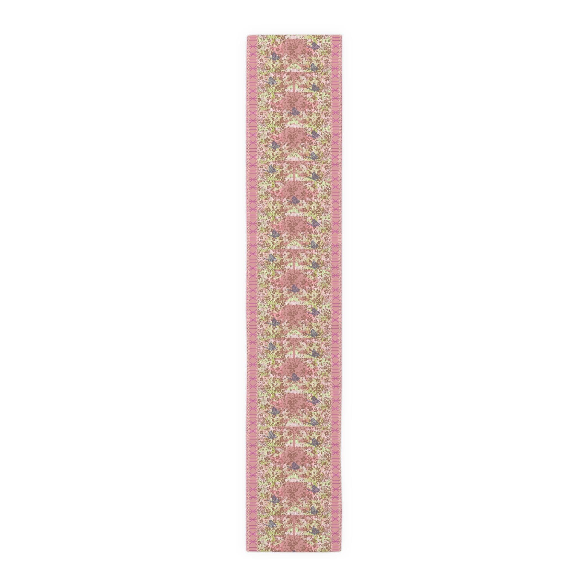 Coquette Lace Pattern Floral Table Runner Pink Coquette Aesthetic Table ...