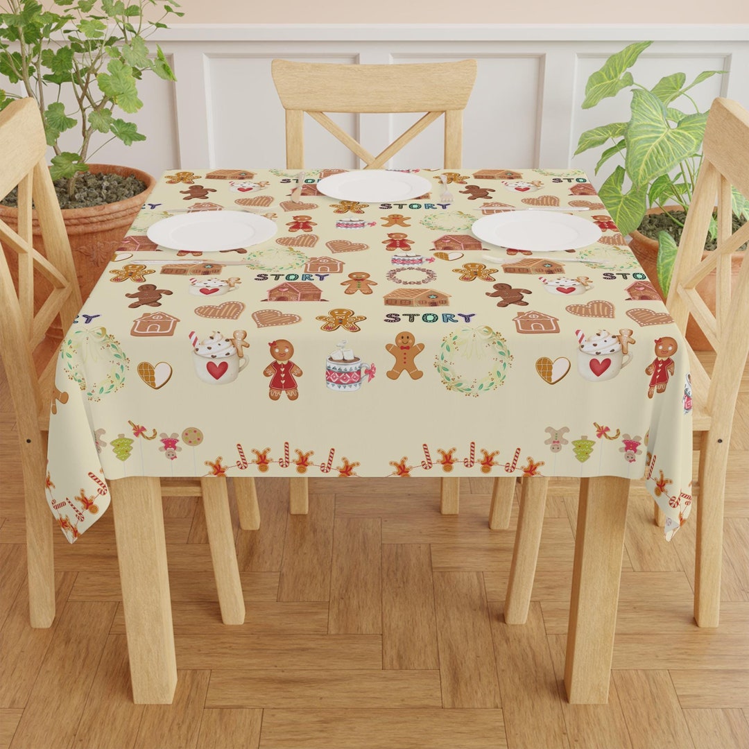 Gingerbread Man Tablecloth Pastry Table Cloth Bake Table Cloth Pastry ...