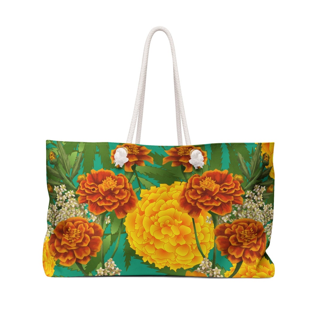 Marigold Weekender Bag Marigold Tropical Spring Summer Beach Tote Bag ...
