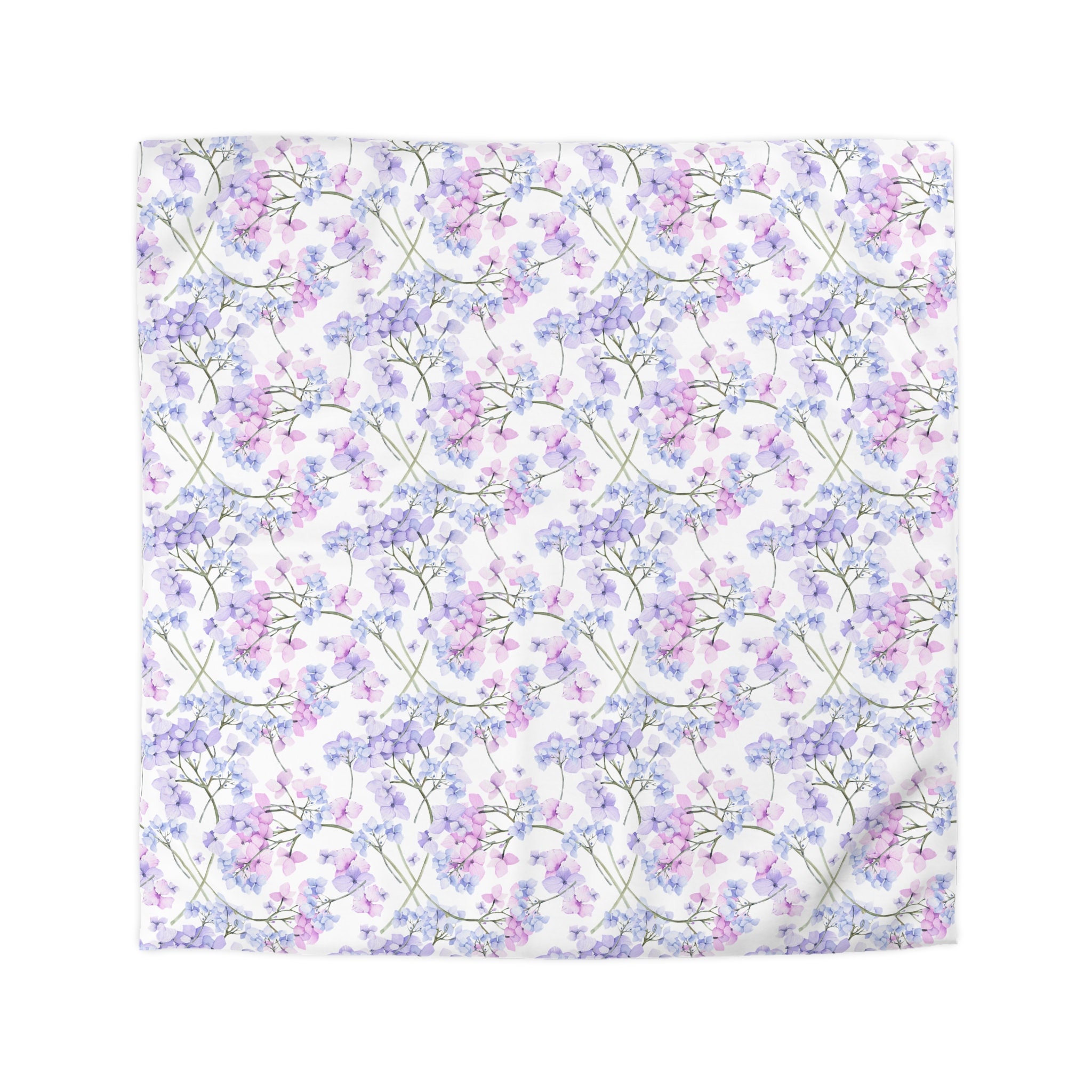 Hydrangea Microfiber Duvet Cover Hydrangea Floral Comforter Bedspread ...