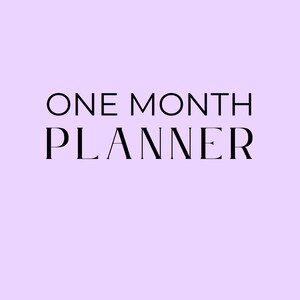 One Month Digital Planner - Etsy