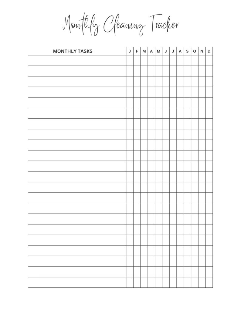 Digital Cleaning Log Book - Etsy