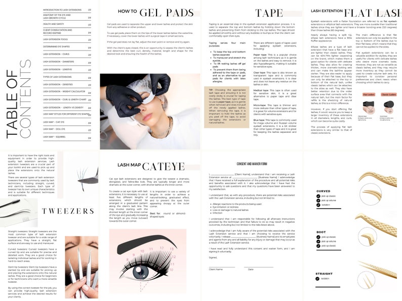 Beginner Lash Extension Manual [2023] 80 PAGES Lash Extensions Ebook ...