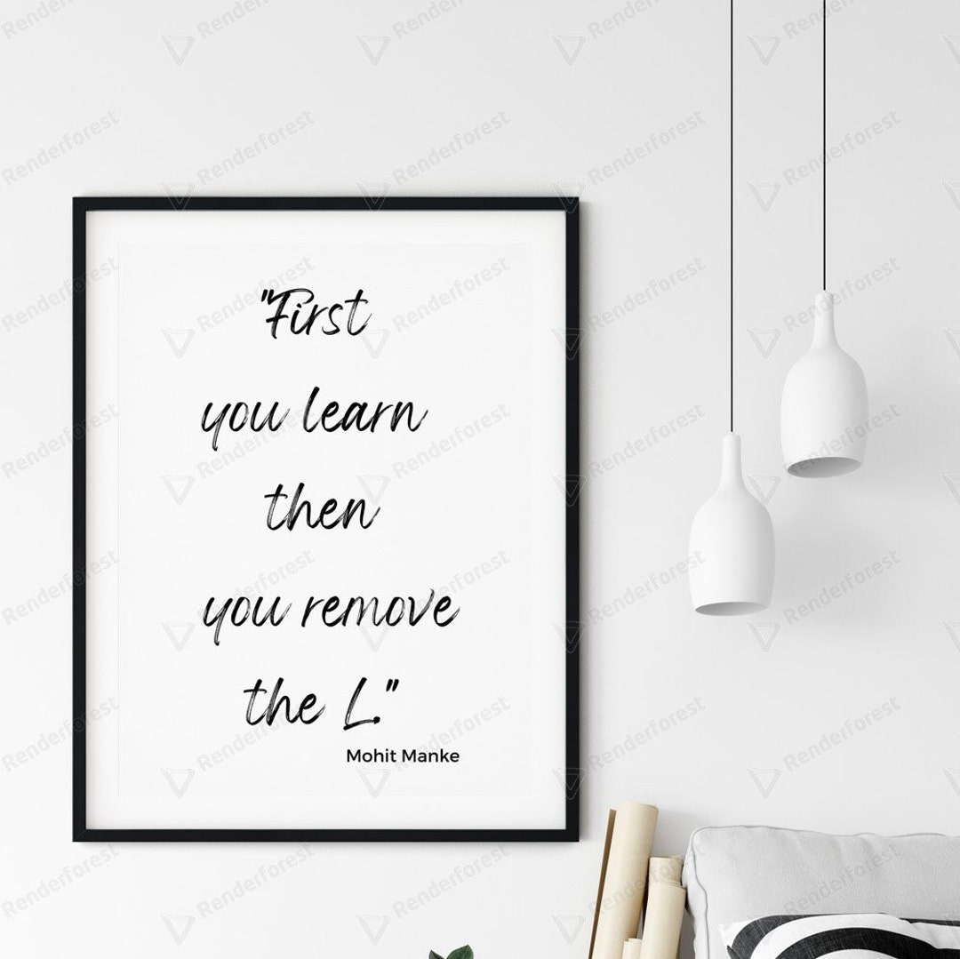 Motivation Quote, Printable Daily Motivation Sentence, Digital Wall Art ...