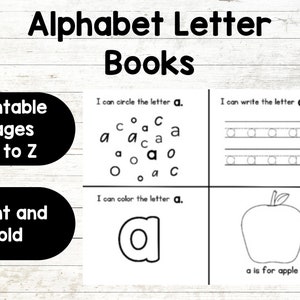 Printable Alphabet Letter Books for Preschool | ABC Booklet | Preschool ...