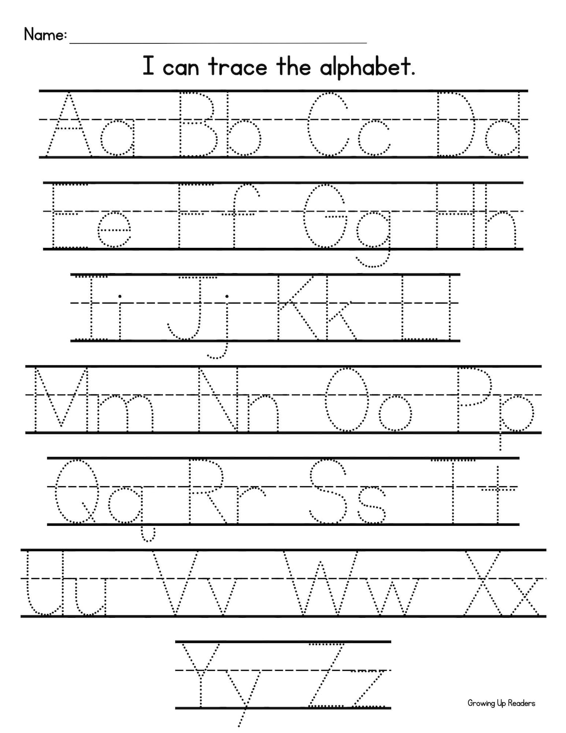 ABC Letter Tracing Worksheets Preschool Handwriting Practice ...