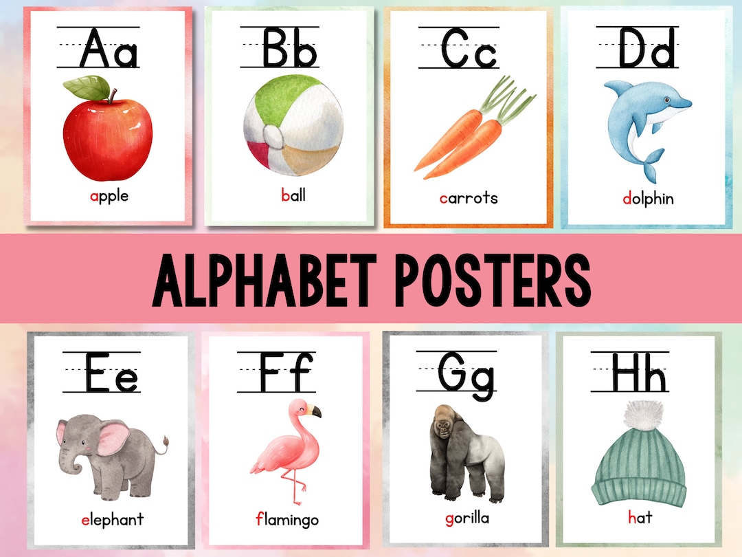 Alphabet Posters Printable Alphabet Linking Posters Big Alphabet ...