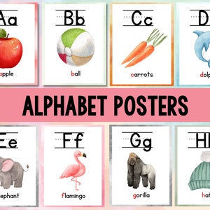 Alphabet Posters Printable Alphabet Linking Posters Big Alphabet ...