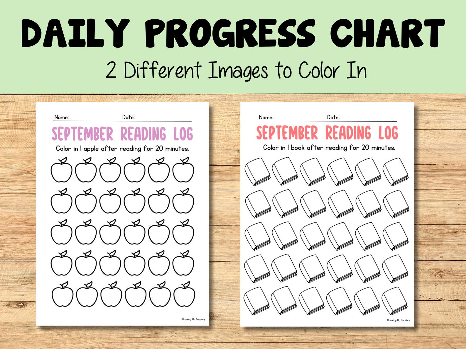 September Reading Log for Kids | Reading Journal September | Kids Book ...