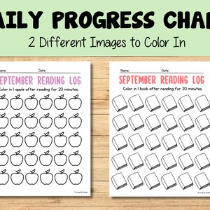 September Reading Log for Kids | Reading Journal September | Kids Book ...