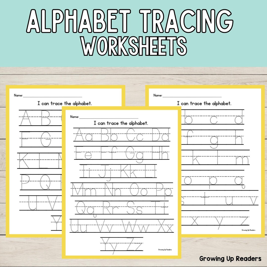 ABC Letter Tracing Worksheets Preschool Handwriting Practice ...