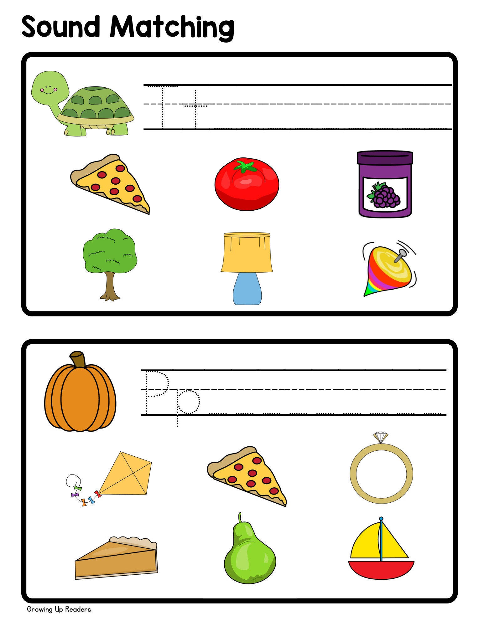 Alphabet Worksheet - ABC Letter Sound Matching - Preschool ABC Learning ...