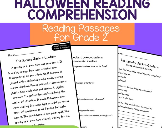 Halloween Worksheets Reading Comprehension Grade 2 Halloween Reading ...