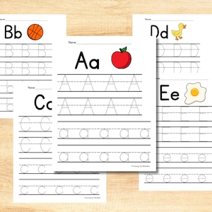 Preschool Alphabet Tracing Worksheets | ABC Tracing Worksheets | A to Z ...