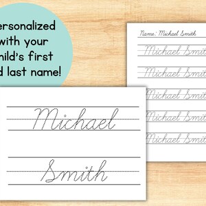 Custom Cursive Name Practice Tracing Worksheets Cursive Worksheet ...