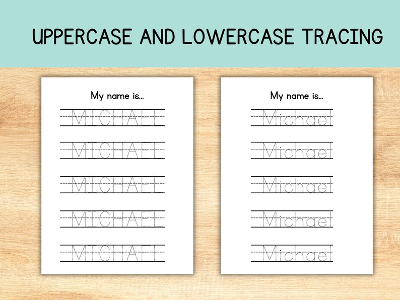 Preschool Name Tracing Sheets Personalized Name Tracing Handwriting ...