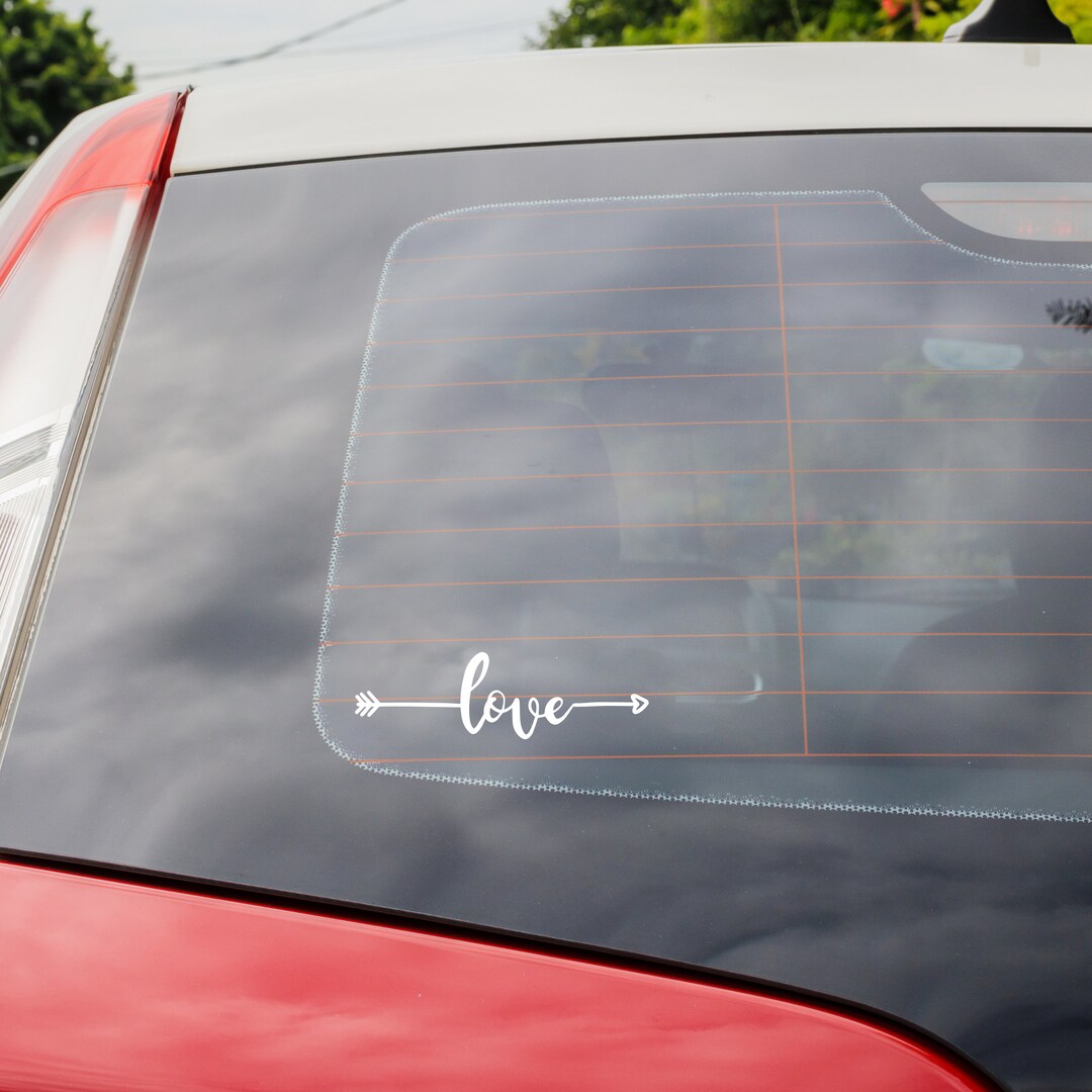 Love Arrow Car Decal, Vinyl Car Decal, Vinyl Car Sticker, Arrow Car ...