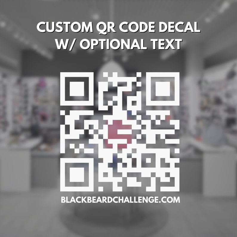 Custom QR Code Decal, Business Vinyl Stickers for Brand Promotion ...