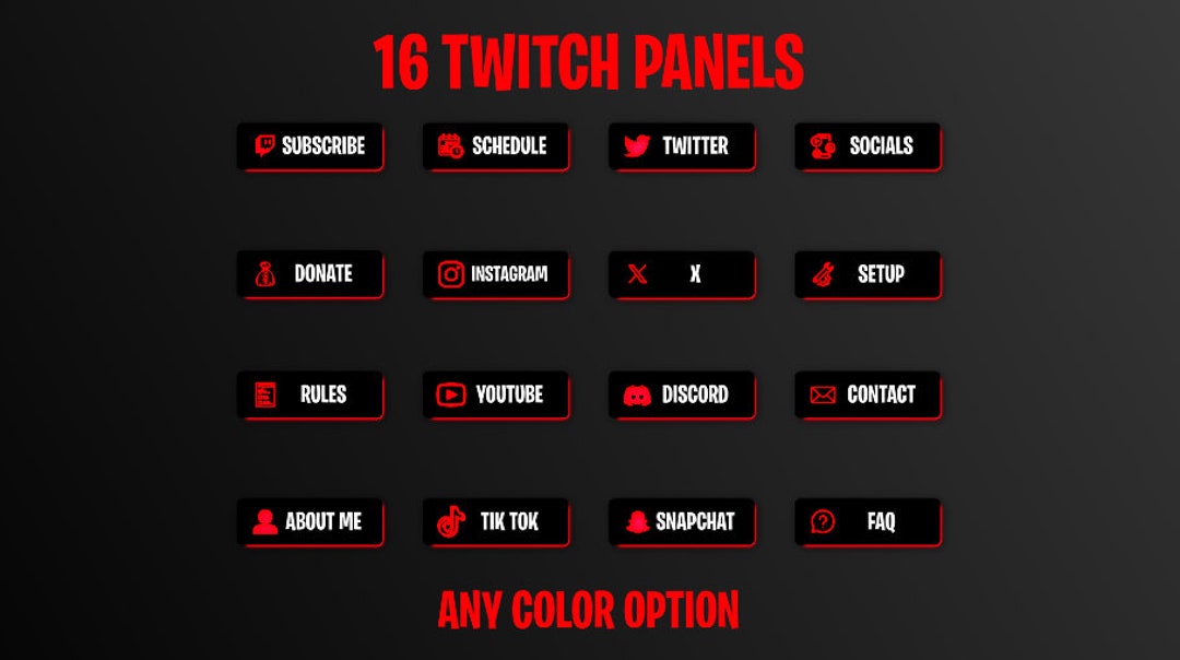Stream Overlay Kit 16 Panel Pack, Customizable Designs & Alerts for ...