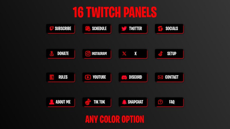 Stream Overlay Kit 16 Panel Pack, Customizable Designs & Alerts for ...