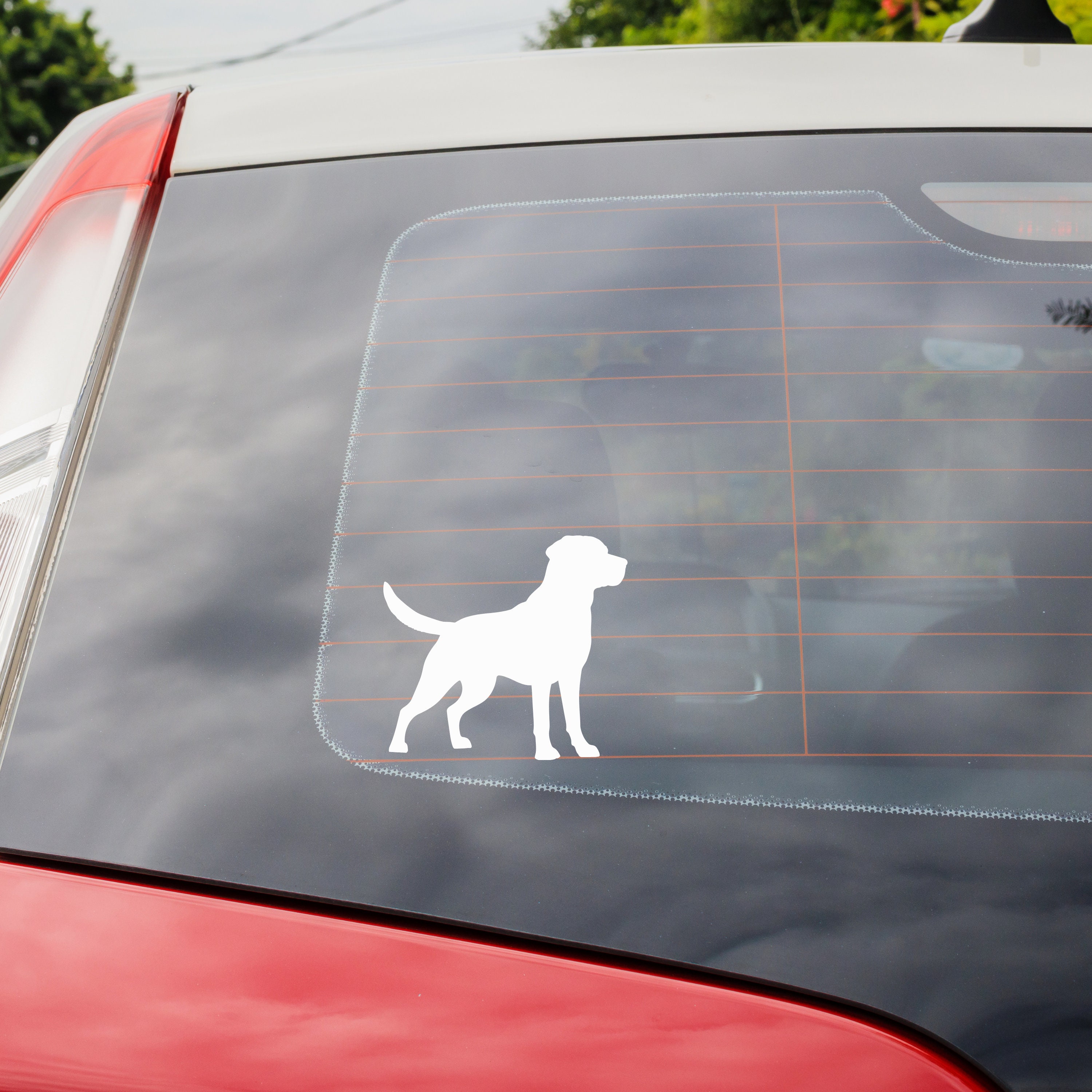 Lab Car Decal, Black Lab Vinyl Car Decal, Lab Car Sticker, Labrador ...