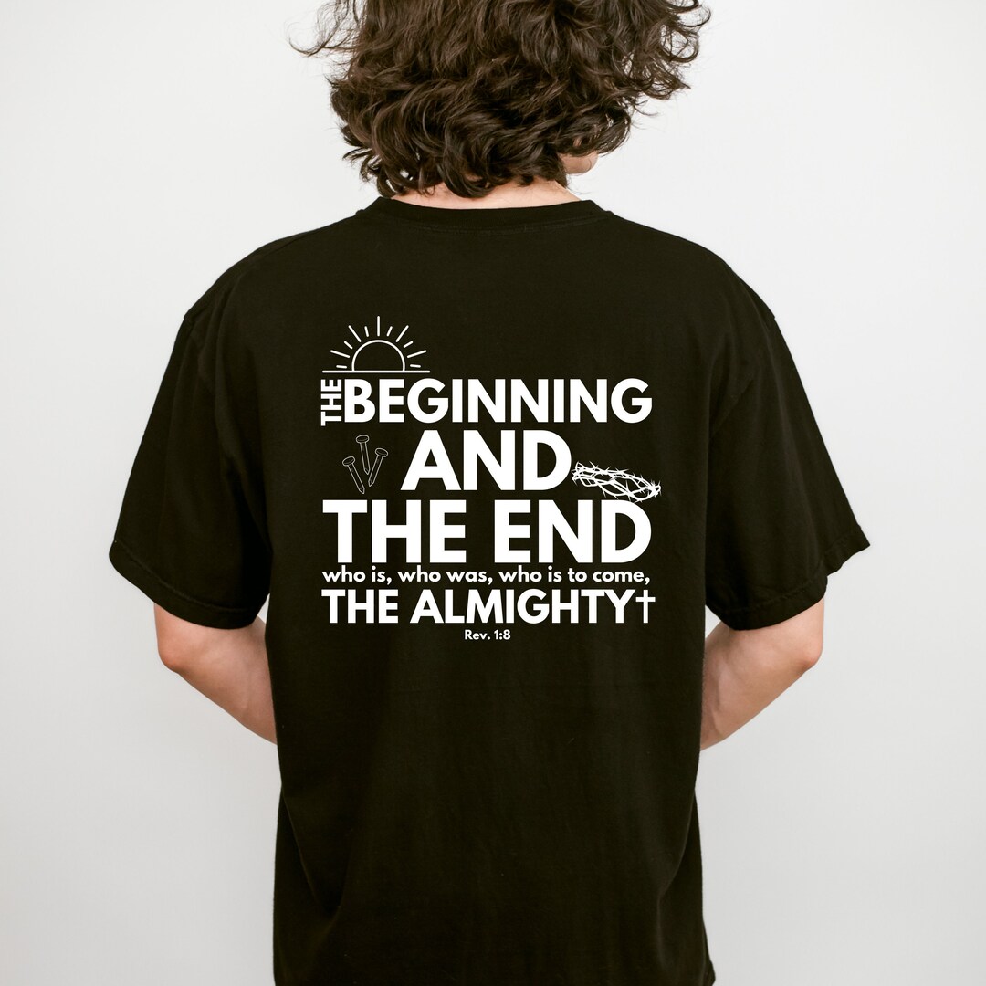 Christian Tee Alpha and Omega, Religious Baptism Gift, Men's Christian ...