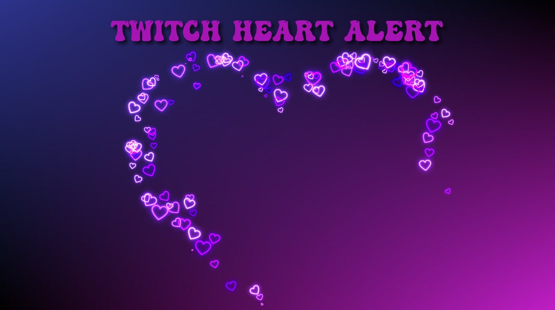 Twitch Streaming Alert With Glowing Hearts and Cute Pink Overlay ...
