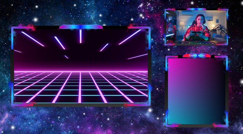 Galaxy Twitch Overlay Pack, Twitch Overlay, Twitch Streaming Pack ...