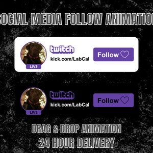Custom Twitch Follow Button & Overlay Animation, Lower Third Graphics ...