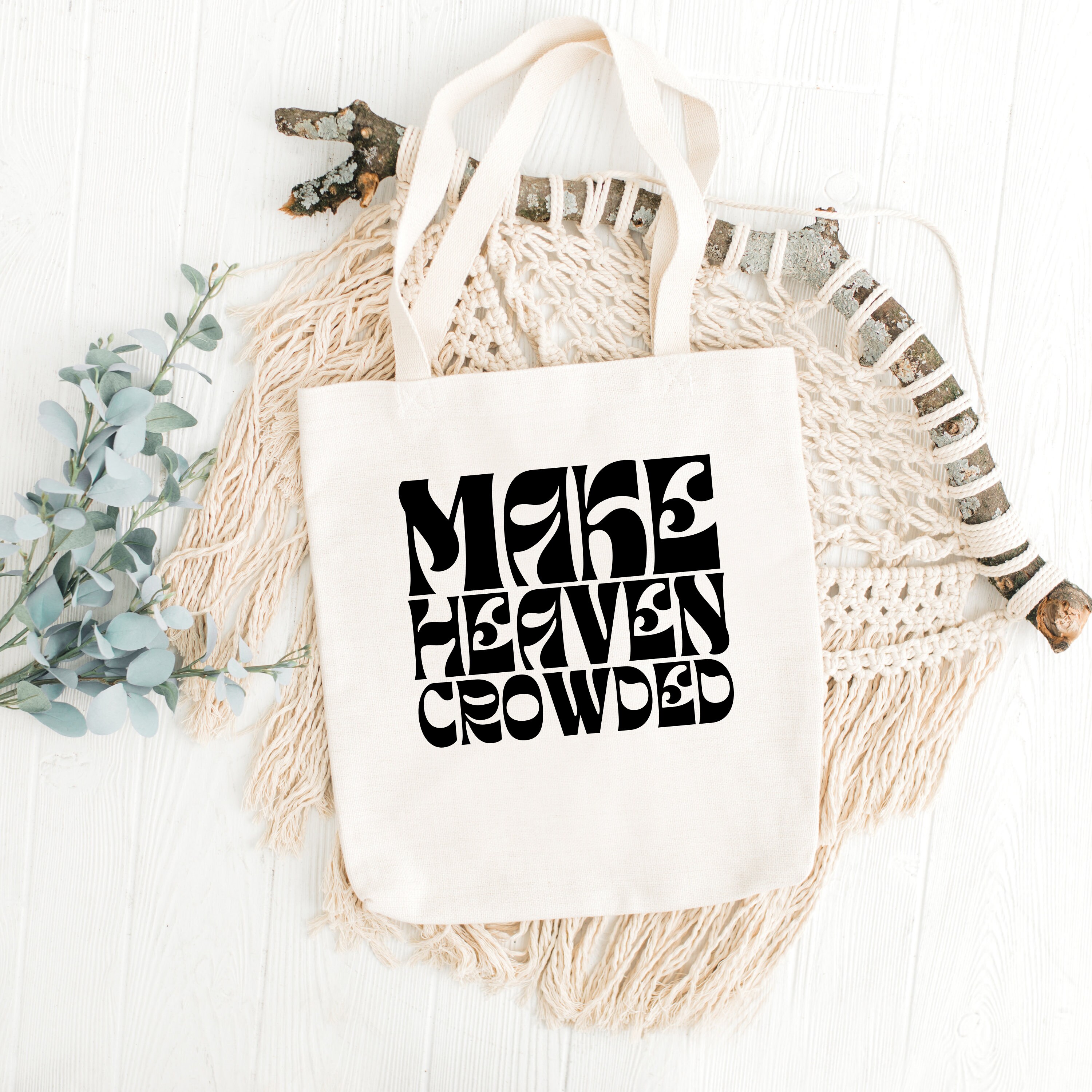 Make Heaven Crowded Vinyl Decal, Christian Tumbler Sticker, Laptop ...