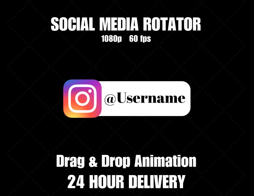 Custom Social Media Animated Rotator (digital Download) - Etsy